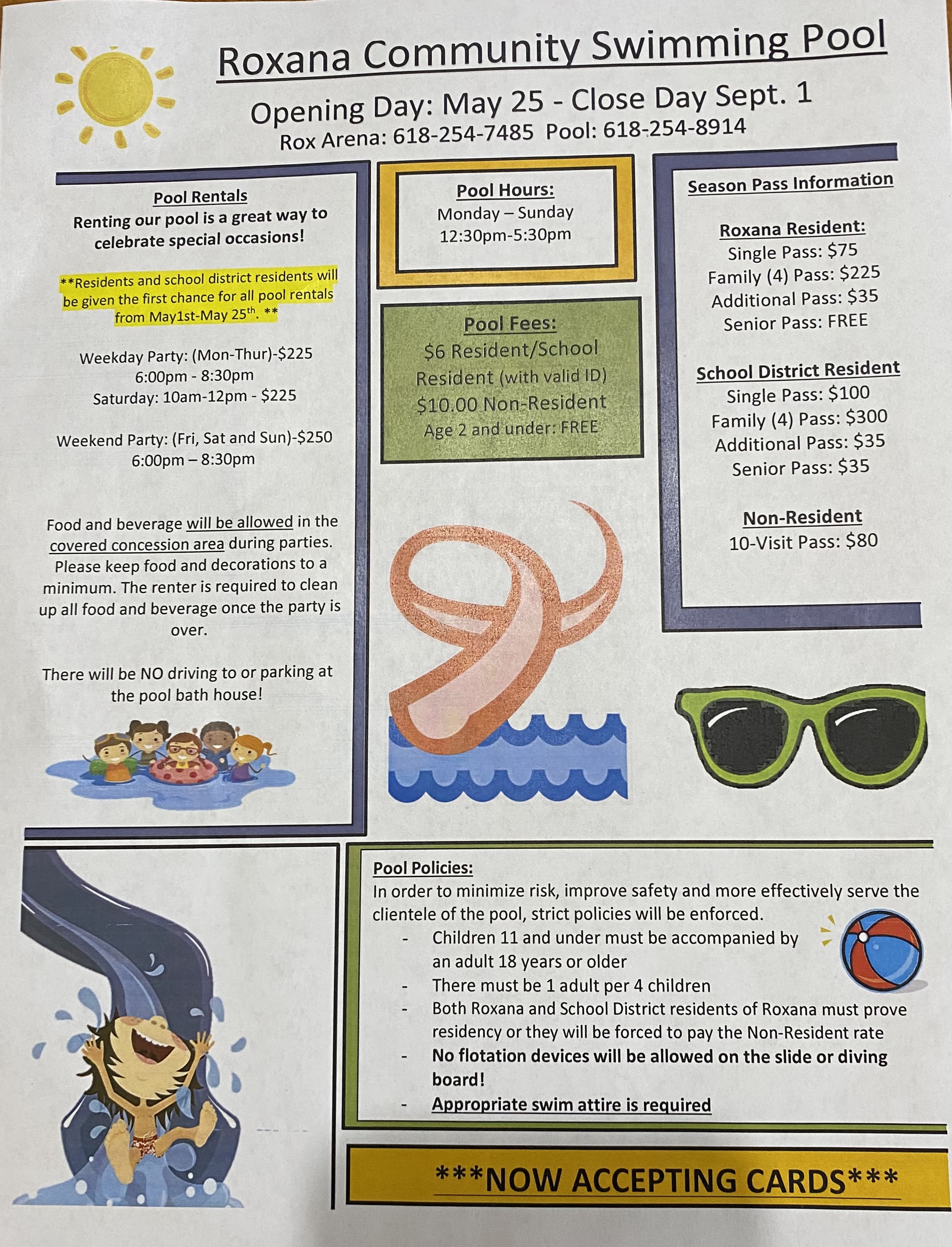 Pool Flyer 2024 | Roxana Community Park District